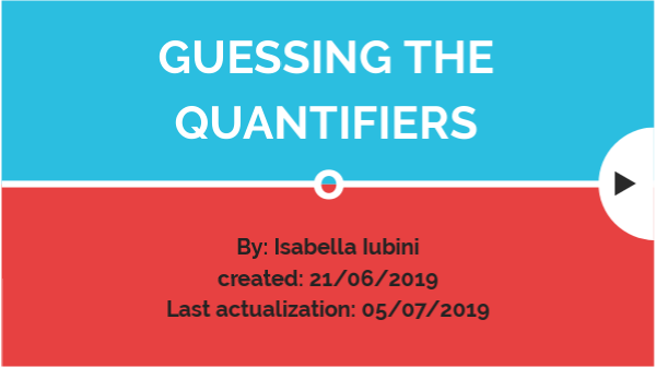 Guessing the quantifiers | Genially