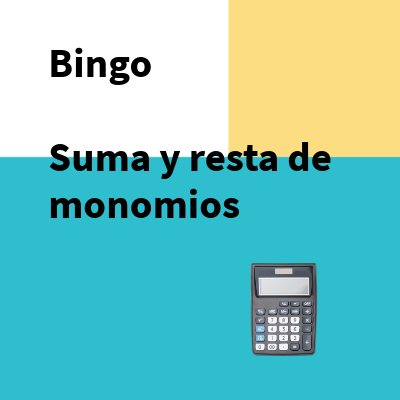 bingo suma y resta monomios | Genially
