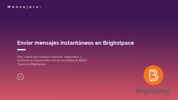 Mensajería instantánea en Brightspace