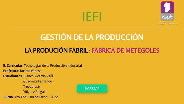 FABRICA DE METEGOLES-IEFI