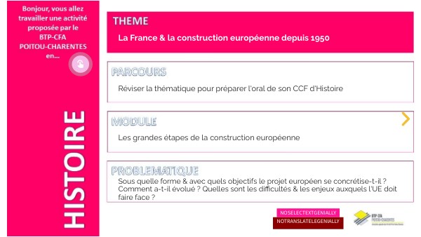 0197-LA CONSTRUCTION EUROPEENNE | Genially