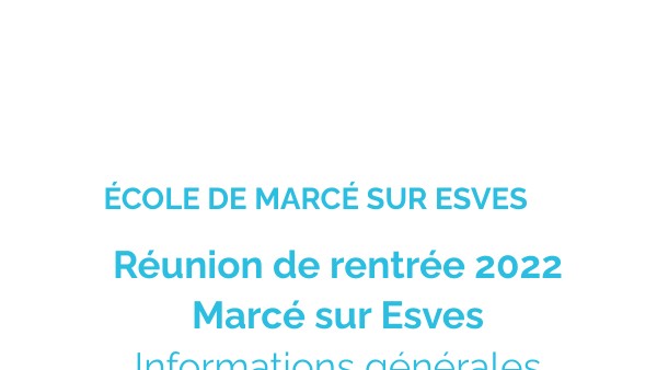 réunion de rentrée 2022 | Genially
