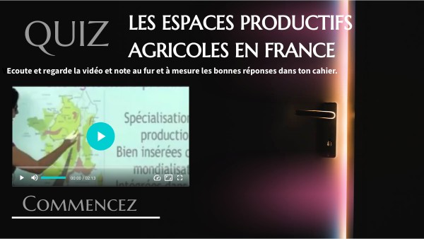 quiz espaces agricoles