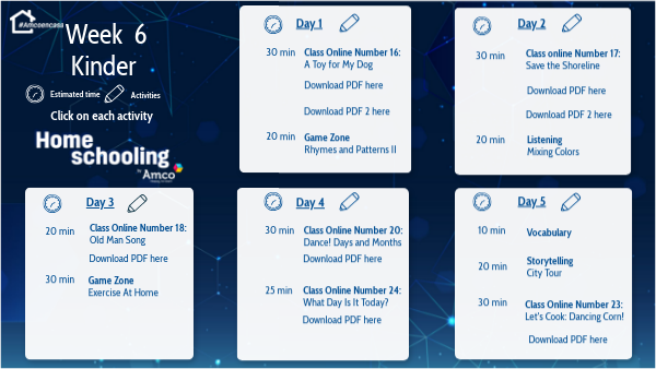 Planning Week 6 - Kinder | Genially