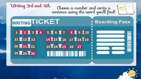 Writing 3rd 4th Spring | Genially