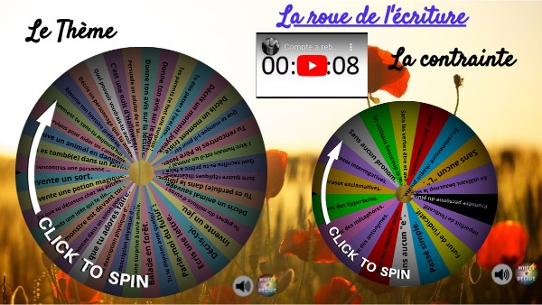 Roue de l'écriture | Genially
