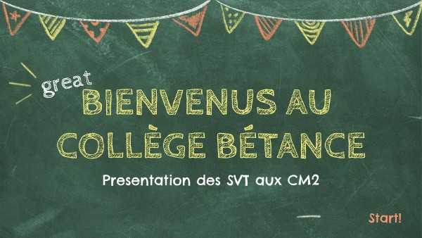 présentation des SVT aux CM2 | Genially