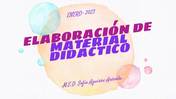 ELABORACIÓN DE MATERIAL DIDÁCTICO | Genially