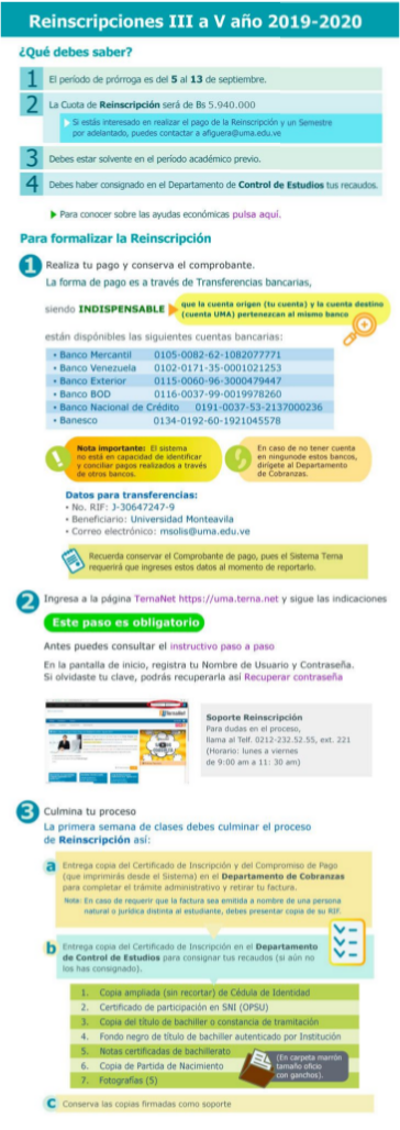 Infografia-Reinscripciones-III-V-sept-2019 | Genially