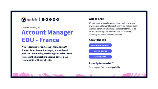 Ejemplo Oferta empleo New Genially