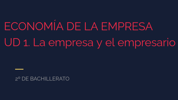 Empresa y empresario UD 1 2º | Genially