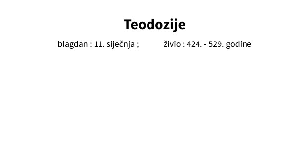 Teodozije | Genially