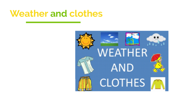 WEATHER and CLOTHES | Genially