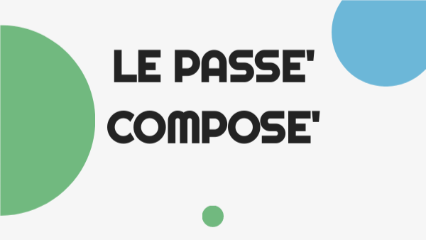 LE PASSE' COMPOSE' | Genially