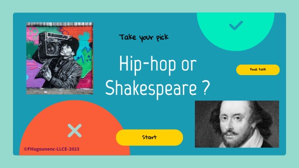FLIPCARD Hip-hop Shakespeare | Genially