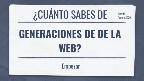 Generaciones de la Web