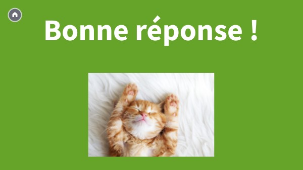 Bonne réponse