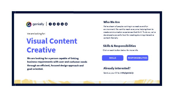 Visual Content Creative | Genially