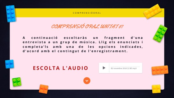 COMPRENSIÓ ORAL UNITAT 07 B2-C1 | Genially