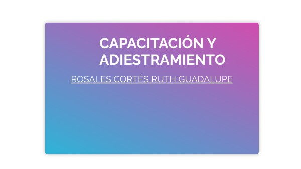 CAPACITACIÓN Y ADIESTRAMIENTO | Genially