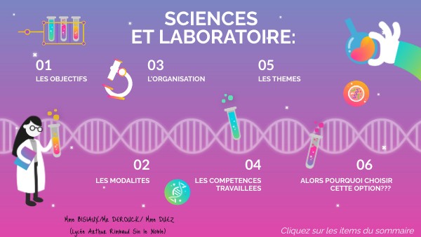 Présentation option sciences et laboratoire