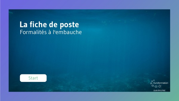 La fiche de poste | Genially