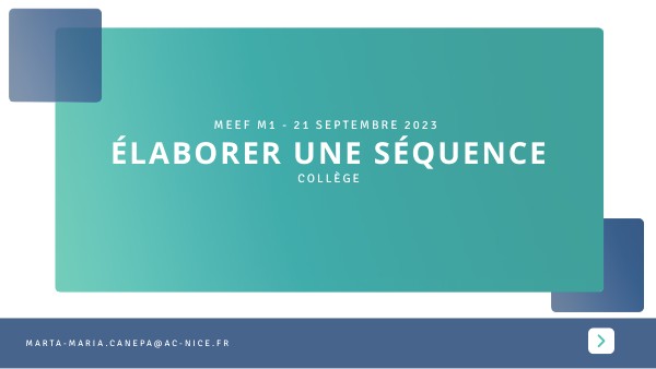 MEEF M1 Cours 4 2023