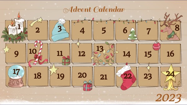 english esl ADVENT CALENDAR