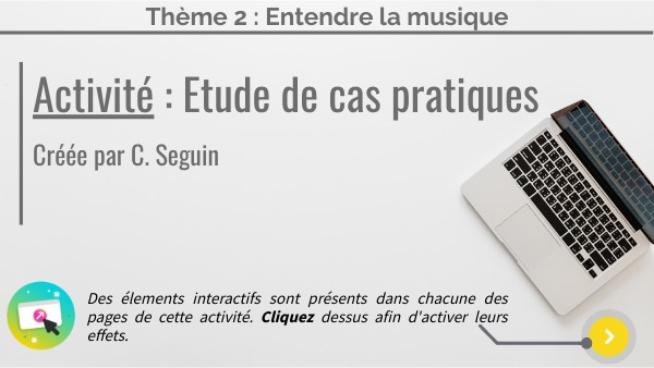 1ES Audition Cas pratiques | Genially