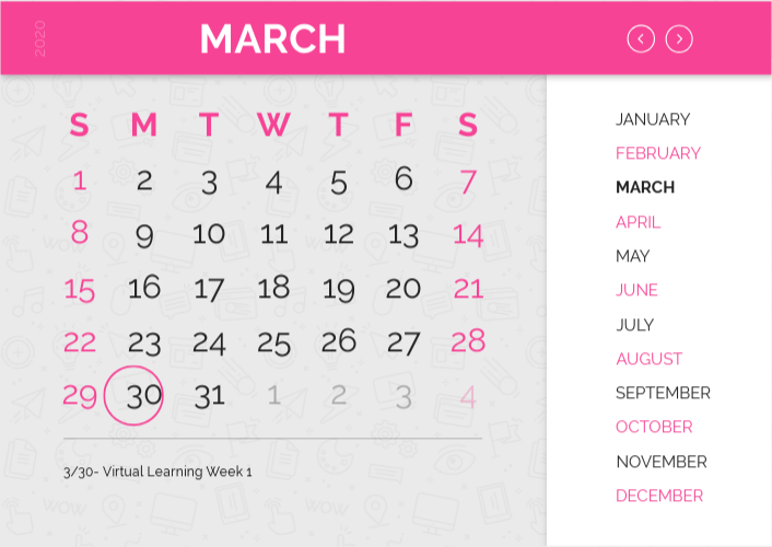 Calendar 2019-2020 | Genially