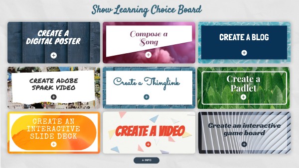 Student CHOICE BOARD | Genially