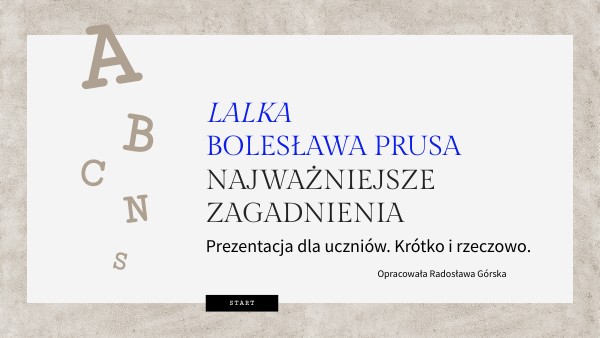 Lalka - opracowanie dla uczniów | Genially
