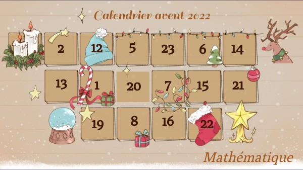 Calendrier avent 2022-sec1 | Genially