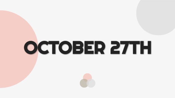 October 27th PABLO | Genially