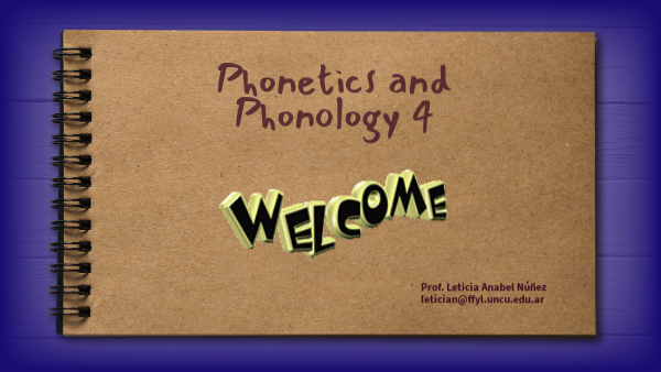 Phonetics 4 - First class - Review