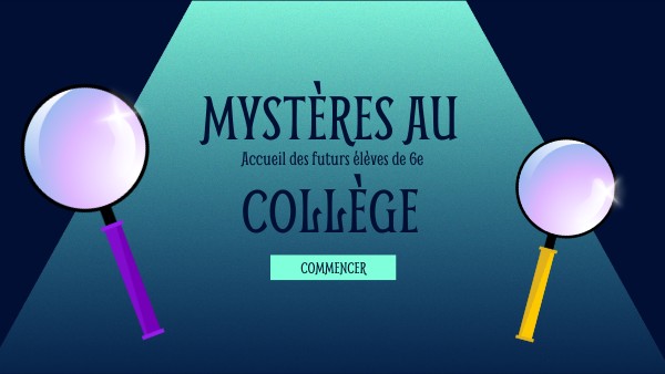 Mystères au collège Michel Servet (accueil des CM2) | Genially