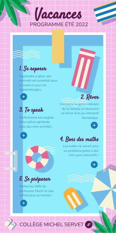programme vacances été 2022 (collège Michel Servet)