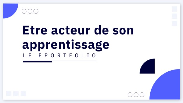 ELÉMENTS DE CADRAGE DE L'EPORTFOLIO | Genially