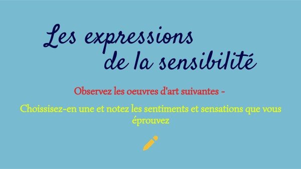 TleHLP_Introduction_ "Les expressions de la sensibilité"