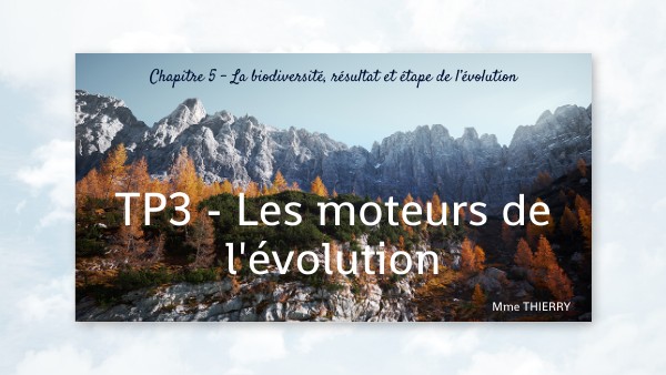 TP3 - Moteurs de l'évolution | Genially