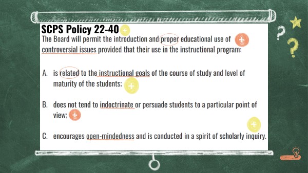 SCPS school board policy 22-40
