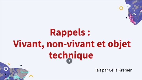 6e-Vivant et non vivant | Genially