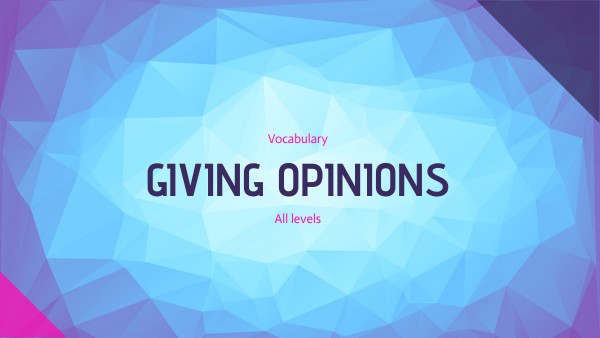 Expressing opinion | Genially