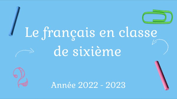 présentation sixième | Genially