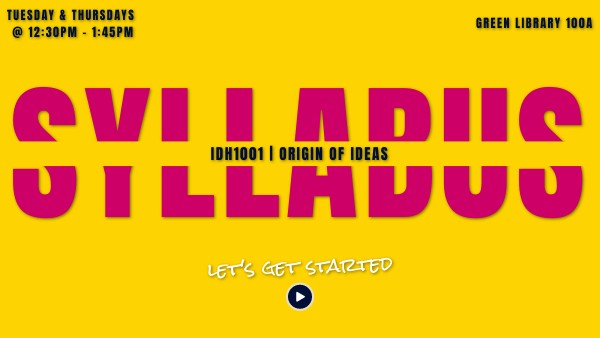 Fall 2023 | Origin of Ideas