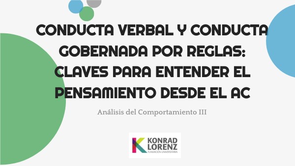 Conducta Verbal y CGR