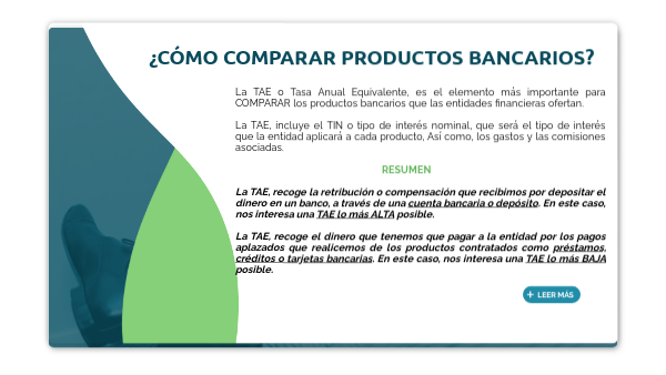 CONSEJO COMO COMPARAR PRODUCTOS BANCARIO