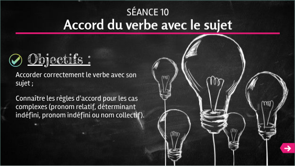 Séance 10 - Accord verbe/sujet - 5° | Genially