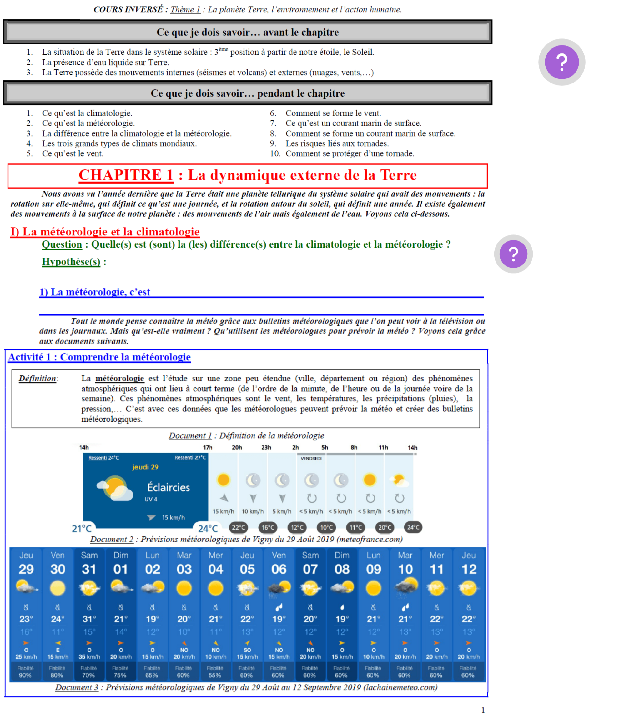 Cours inversé 5ème | Genially