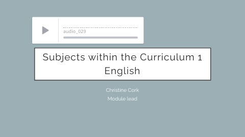 Copy - Subjects in the Curriculum- English | Genially